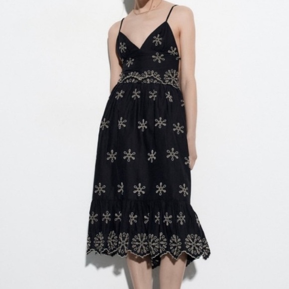 Zara | Dresses | Zara Embroidered Dress | Poshmark